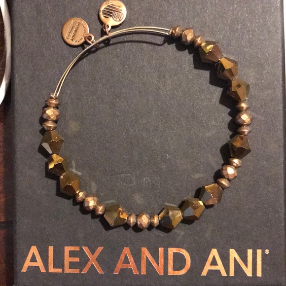 Alex and Ani | Jewelry | Alex And Ani Gold Tone Beaded Metallic Bracelet | Poshmark